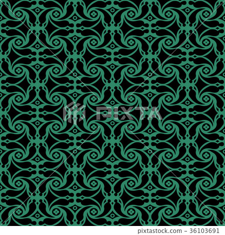 Seamless retro green pattern Background - Stock Illustration [36103691 ...