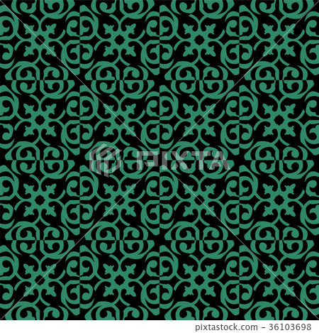 Seamless retro green pattern Background - Stock Illustration [36103698 ...