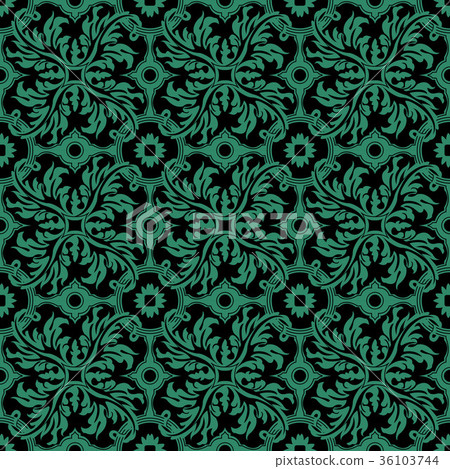 Seamless retro green pattern Background - Stock Illustration [36103744 ...