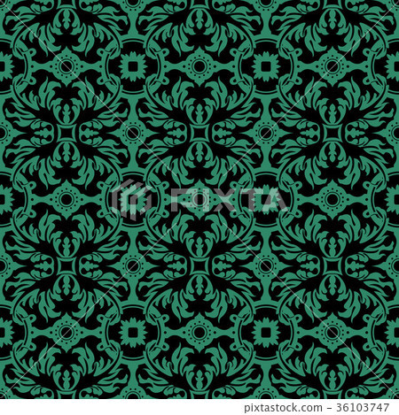 Seamless retro green pattern Background - Stock Illustration [36103747 ...