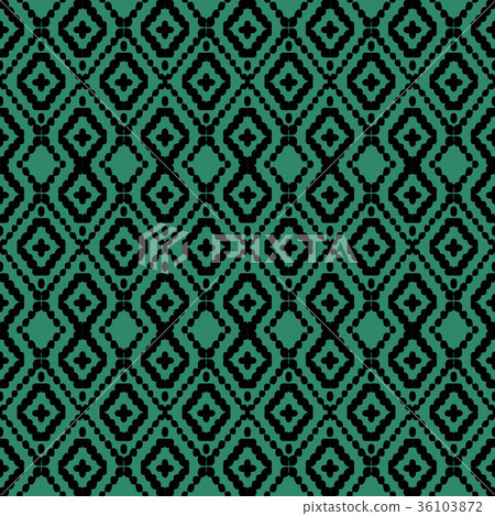 Antique seamless retro green pattern background - Stock Illustration ...