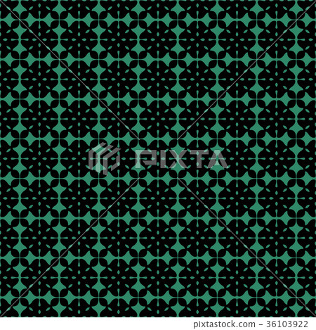 Antique seamless retro green pattern background - Stock Illustration ...