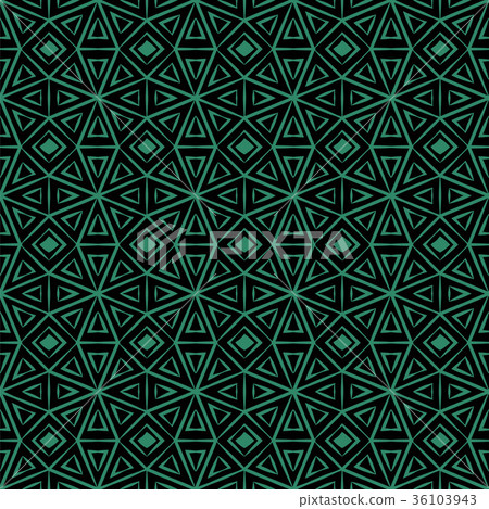 Antique seamless retro green pattern background-插圖素材 [36103943] - PIXTA圖庫