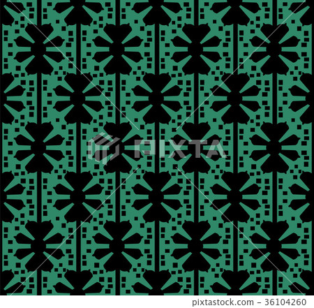 Antique seamless retro green pattern background - Stock Illustration ...