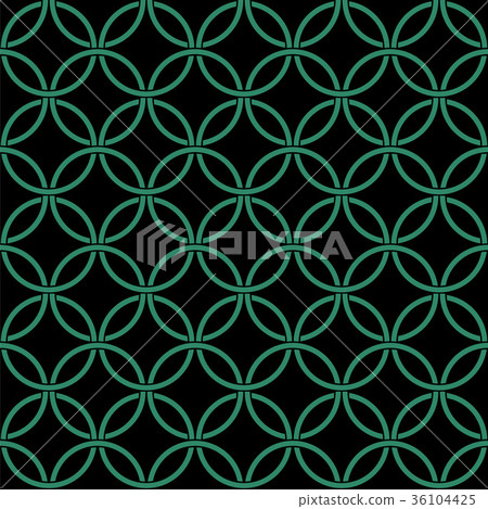Antique seamless retro green pattern background - Stock Illustration ...