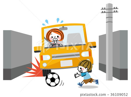 Car child jumping out - Stock Illustration [36109052] - PIXTA