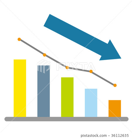 Graph going down - Stock Illustration [36112635] - PIXTA