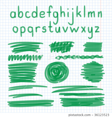 Marker Hand Written Doodle Letters - Stock Illustration [36123523] - PIXTA