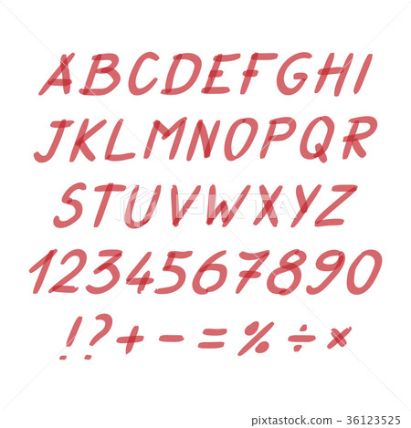 Marker Hand Written Doodle Symbols Vector - Stock Illustration ...