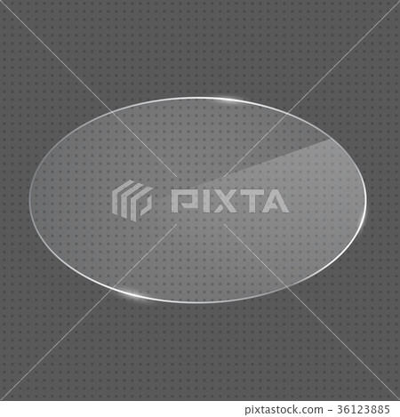 Vector realistic oval shape glass frame - Stock Illustration [36123885 ...