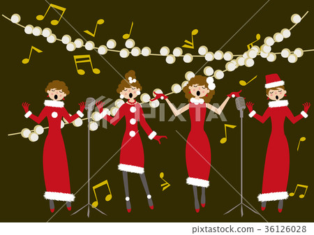 concert. winter. Christmas. Calendar clip art. - Stock Illustration ...