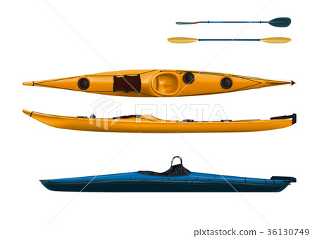 Sea Kayak A & Falt Kayak 4 - Stock Illustration [36130749] - PIXTA