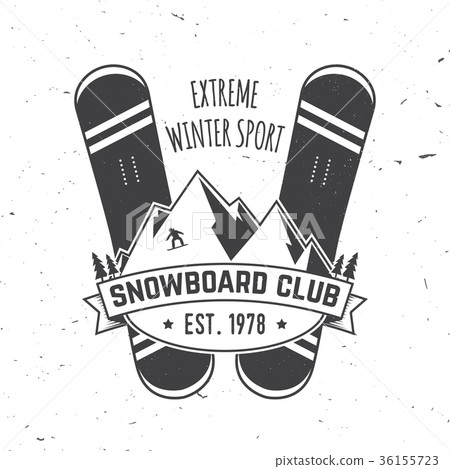 Snowboard Club. Vector illustration. Concept for - Stock Illustration ...