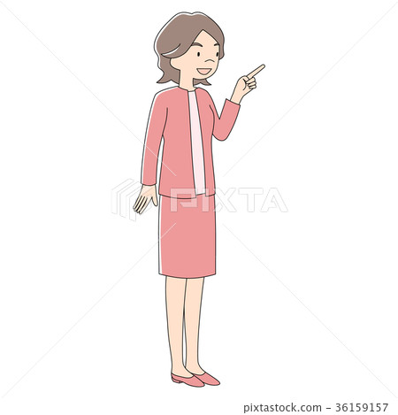 Mom _ pointing - Stock Illustration [36159157] - PIXTA