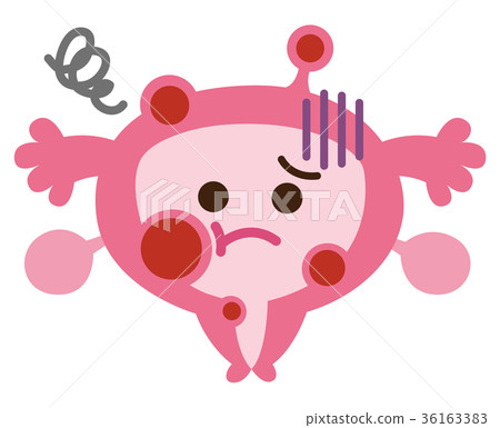 Uterine fibroid disease Uterus character - Stock Illustration [36163383 ...