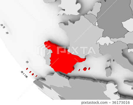 Map of Spain in red - Stock Illustration [36173016] - PIXTA