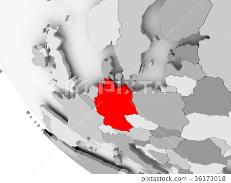 Map of Germany in red - Stock Illustration [36173018] - PIXTA