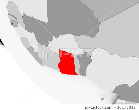 Map of Ghana in red - Stock Illustration [36173032] - PIXTA
