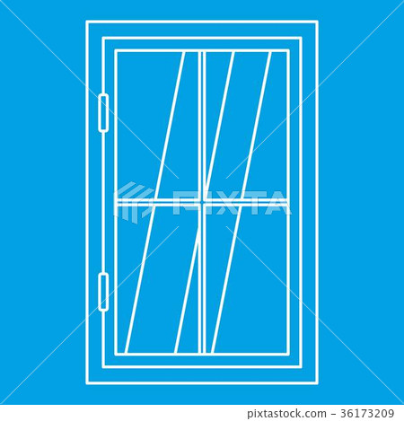 Closed window icon outline - Stock Illustration [36173209] - PIXTA