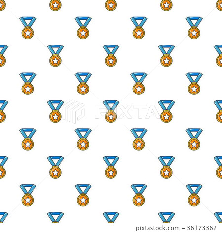 Gold medal pattern seamless - Stock Illustration [36173362] - PIXTA