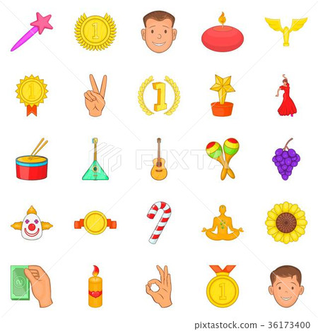Treat icons set, cartoon style - Stock Illustration [36173400] - PIXTA