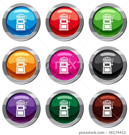 Gamble machine set 9 collection - Stock Illustration [36174412] - PIXTA