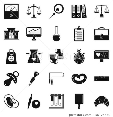Estimation icons set, simple style - Stock Illustration [36174450] - PIXTA