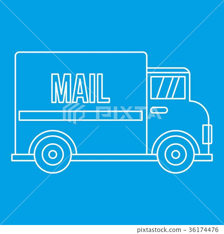 Post car icon, outline style - Stock Illustration [36174476] - PIXTA