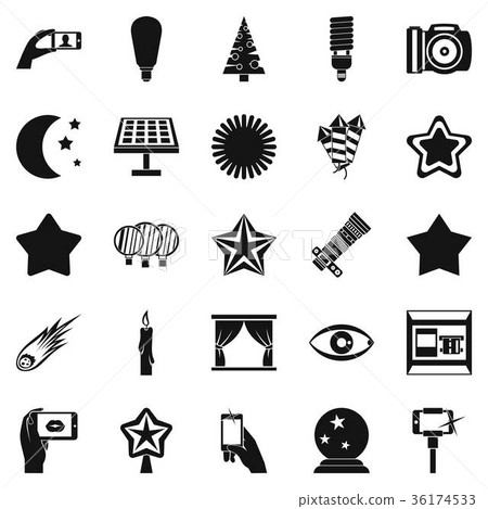 Spark icons set, simple style - Stock Illustration [36174533] - PIXTA