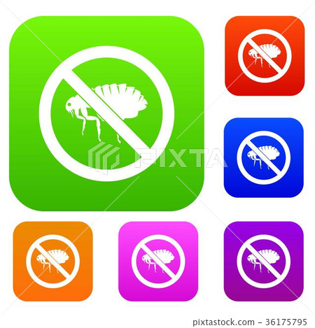 No flea sign set collection - Stock Illustration [36175795] - PIXTA
