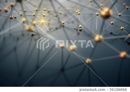 3D Illustration abstract background, connection - Stock Illustration ...