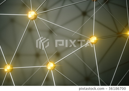 3D Illustration abstract background, connection - Stock Illustration ...