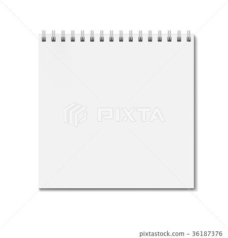 Realistic vertical square sketchbook mockup - Stock Illustration ...