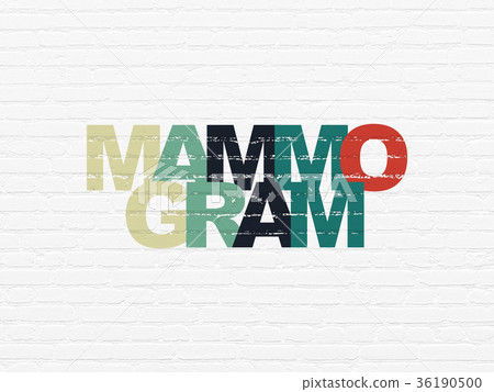 Medicine concept: Mammogram on wall background - Stock Illustration ...
