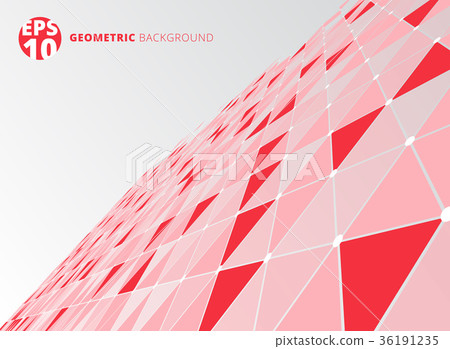 Abstract red geometric triangle structure - Stock Illustration ...