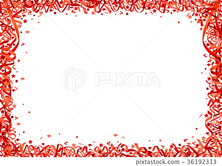 Red Confetti Background - Stock Illustration [36192313] - PIXTA