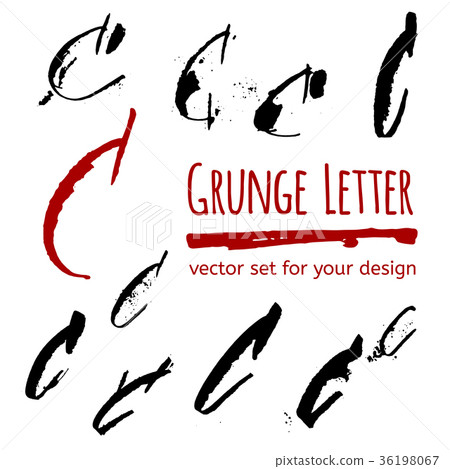 Grunge letter set for your design - Stock Illustration [36198067] - PIXTA