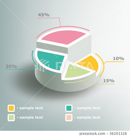 Business Infographics circle graph Vector - Stock Illustration ...