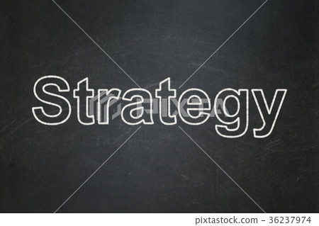 Business concept: Strategy on chalkboard - Stock Illustration [36237974 ...