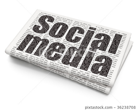 Social media concept: Social Media on Newspaper - Stock Illustration ...