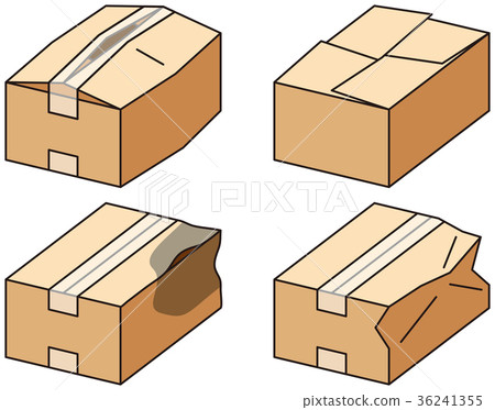 Bad example of cardboard box packing - Stock Illustration [36241355 ...
