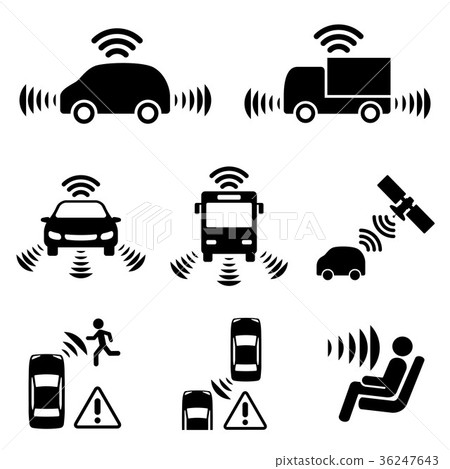 Automatic driving icon - Stock Illustration [36247643] - PIXTA