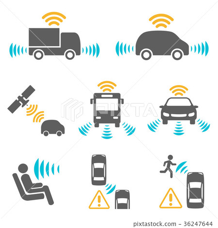 Automatic driving icon - Stock Illustration [36247644] - PIXTA