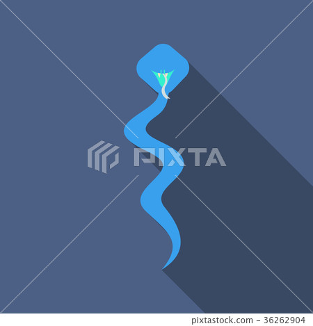 Reptile snake or serpent flat icon for animal apps - Stock Illustration ...