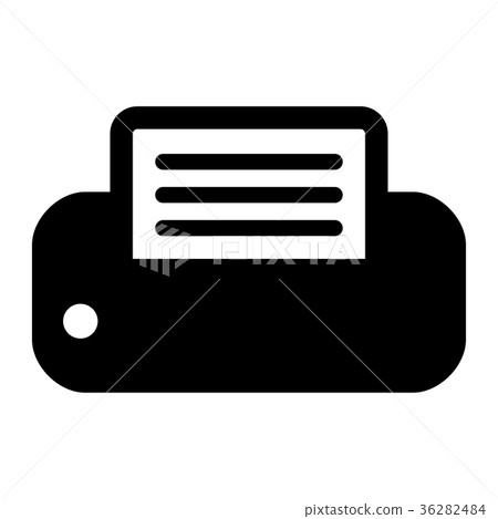 printer icon on white background - Stock Illustration [36282484] - PIXTA