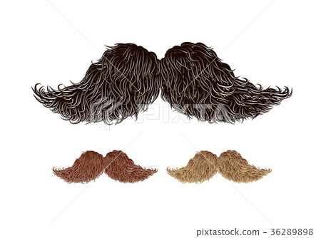 Vector old style mustache - Stock Illustration [36289898] - PIXTA