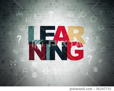 Studying concept: Learning on Digital Data Paper - Stock Illustration ...