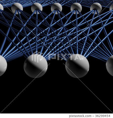 Artificial neural networks structure fragment - Stock Illustration ...