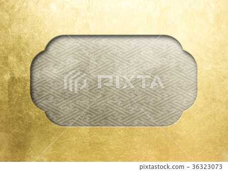 Frame gold _ (shaped material) thin gold - Stock Illustration [36323073 ...