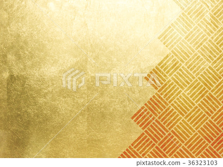 Ari wood foil (background material) gold - Stock Illustration [36323103 ...